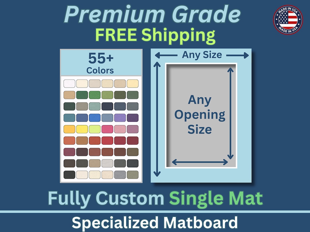 Fully Custom Premium Matboard Any Size | 50+ Colors | Acid Free ...
