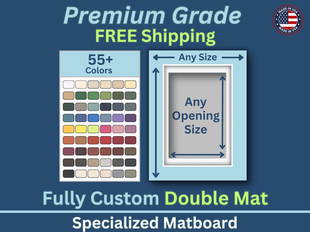 Fully Custom DOUBLE Premium Matboard | 50+ Colors | Acid Free | Custom ...