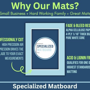 Fully Custom DOUBLE Premium Matboard | 50+ Colors | Acid Free | Custom ...