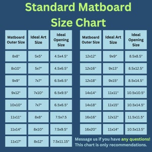 Blank UNCUT Premium Matboard | 50+ Colors | Acid Free | Custom Matboard ...