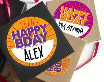 Happy Birthday Envelope Seals - Etsy