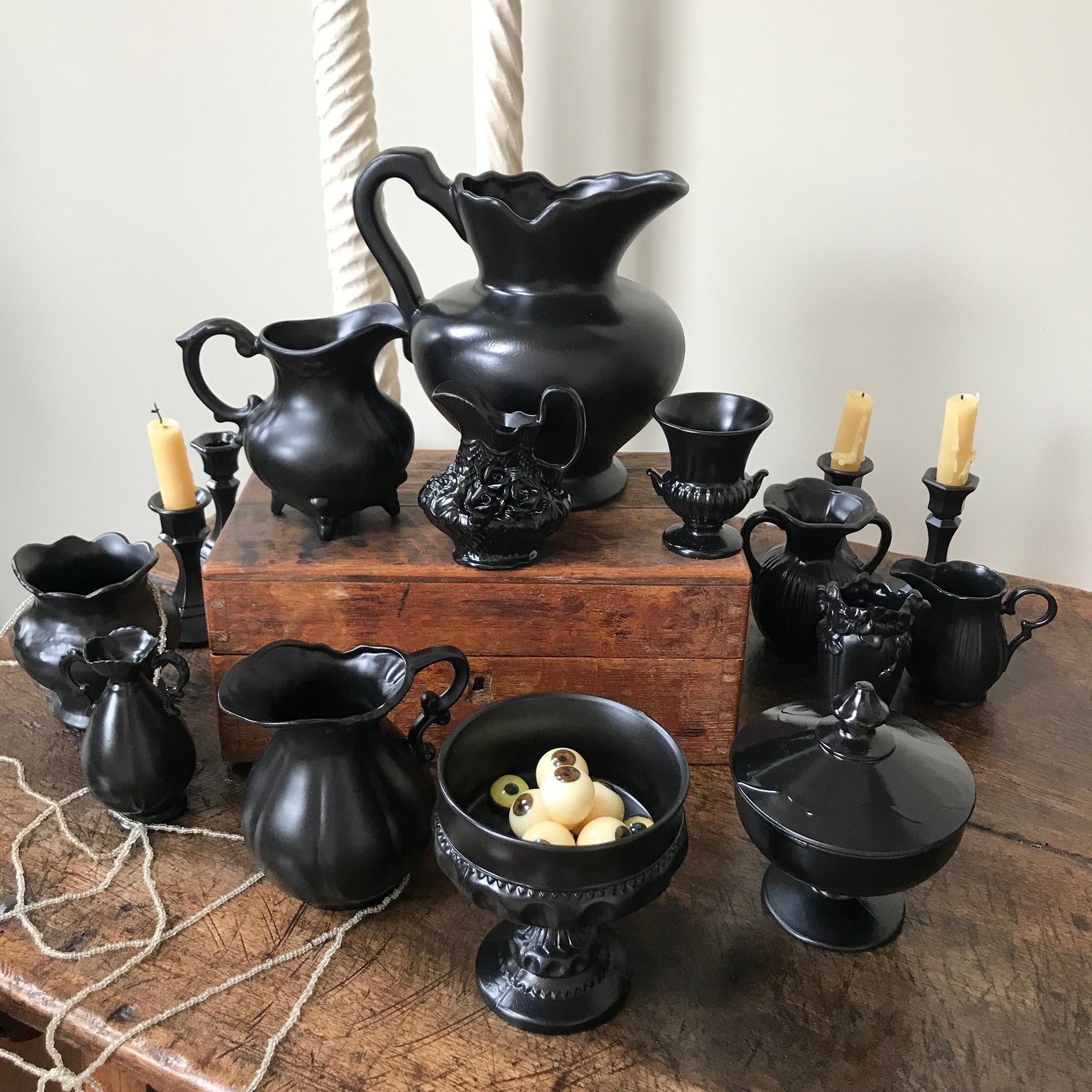 Creepy Colonial Couple Halloween Decor. 1940s 1950s Occupied - Etsy