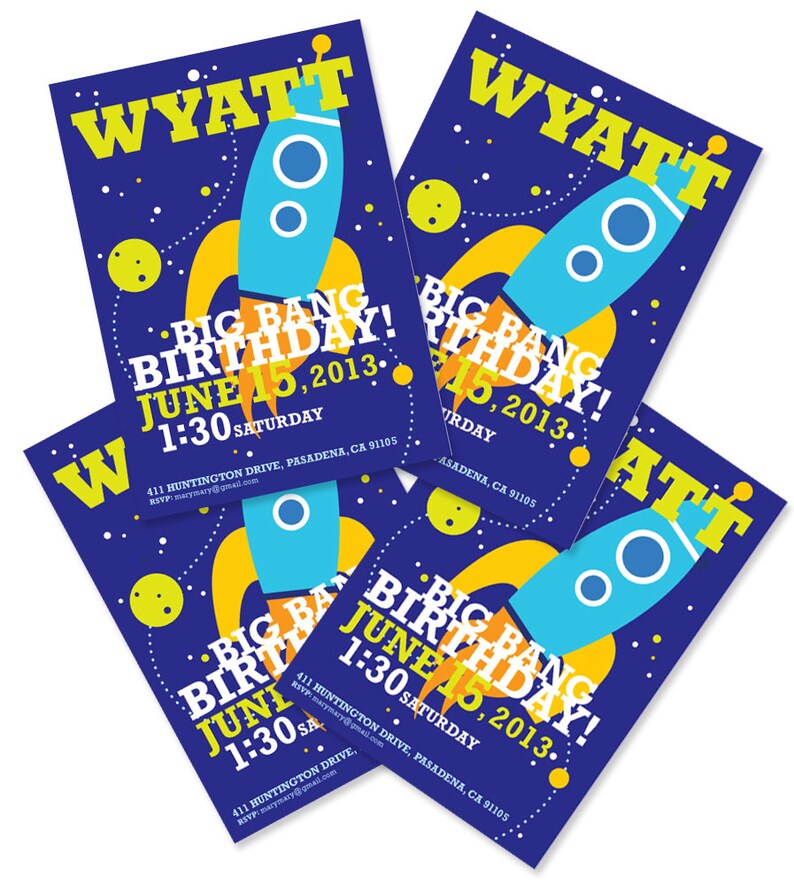 Rocket CUPCAKE TOPPER // Printable Birthday Party DIY Space Moon Ship ...