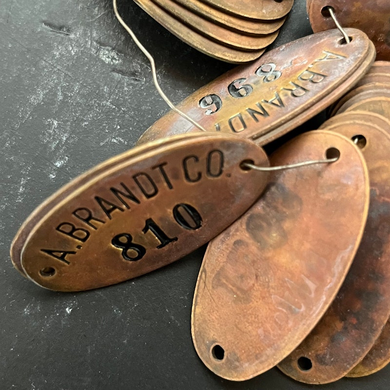 Metal Enamel Number Tags - Etsy
