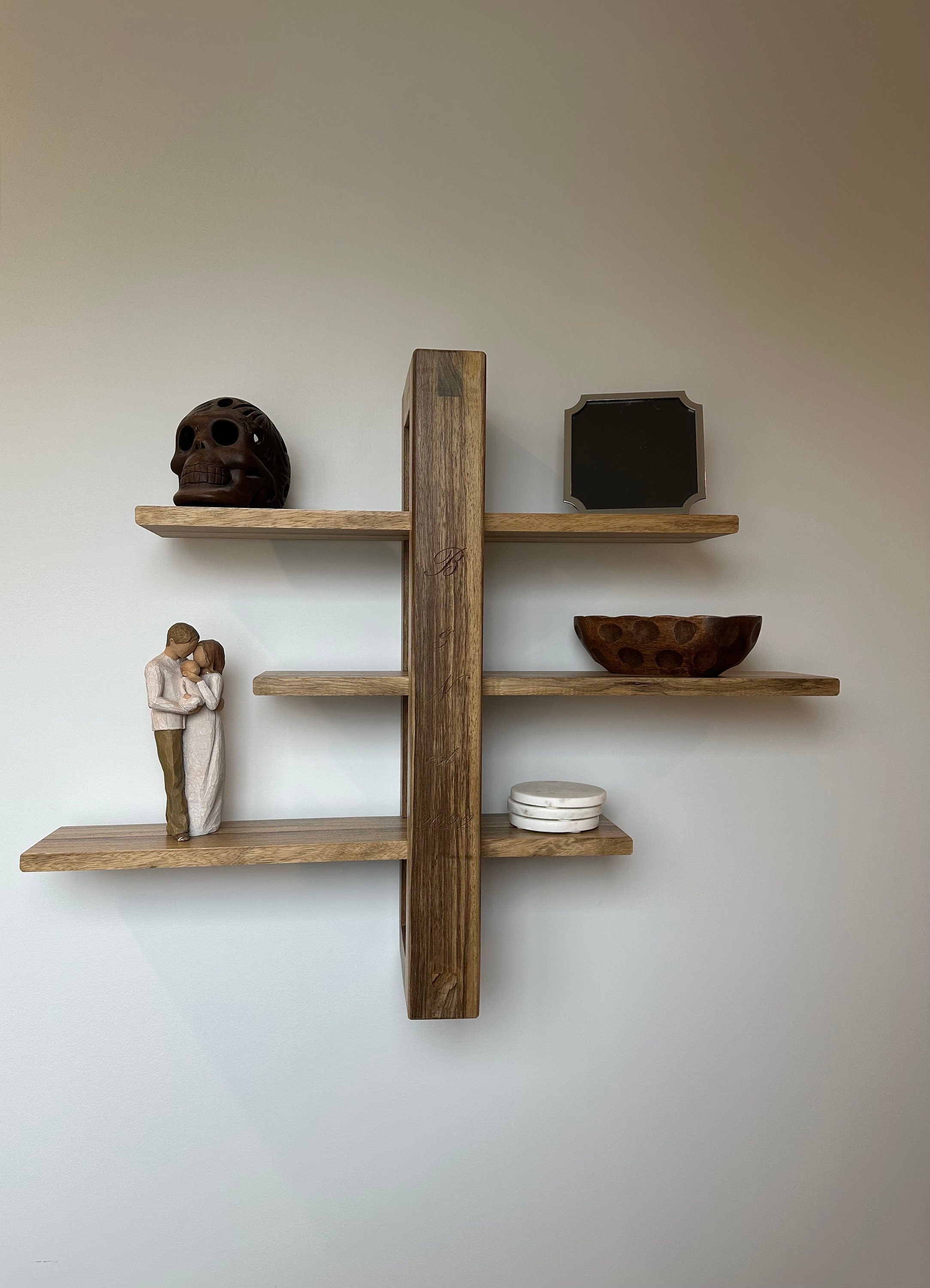 Modern Shift Shelf Adjustable Floating Shelf Custom Wall Decor Made in ...