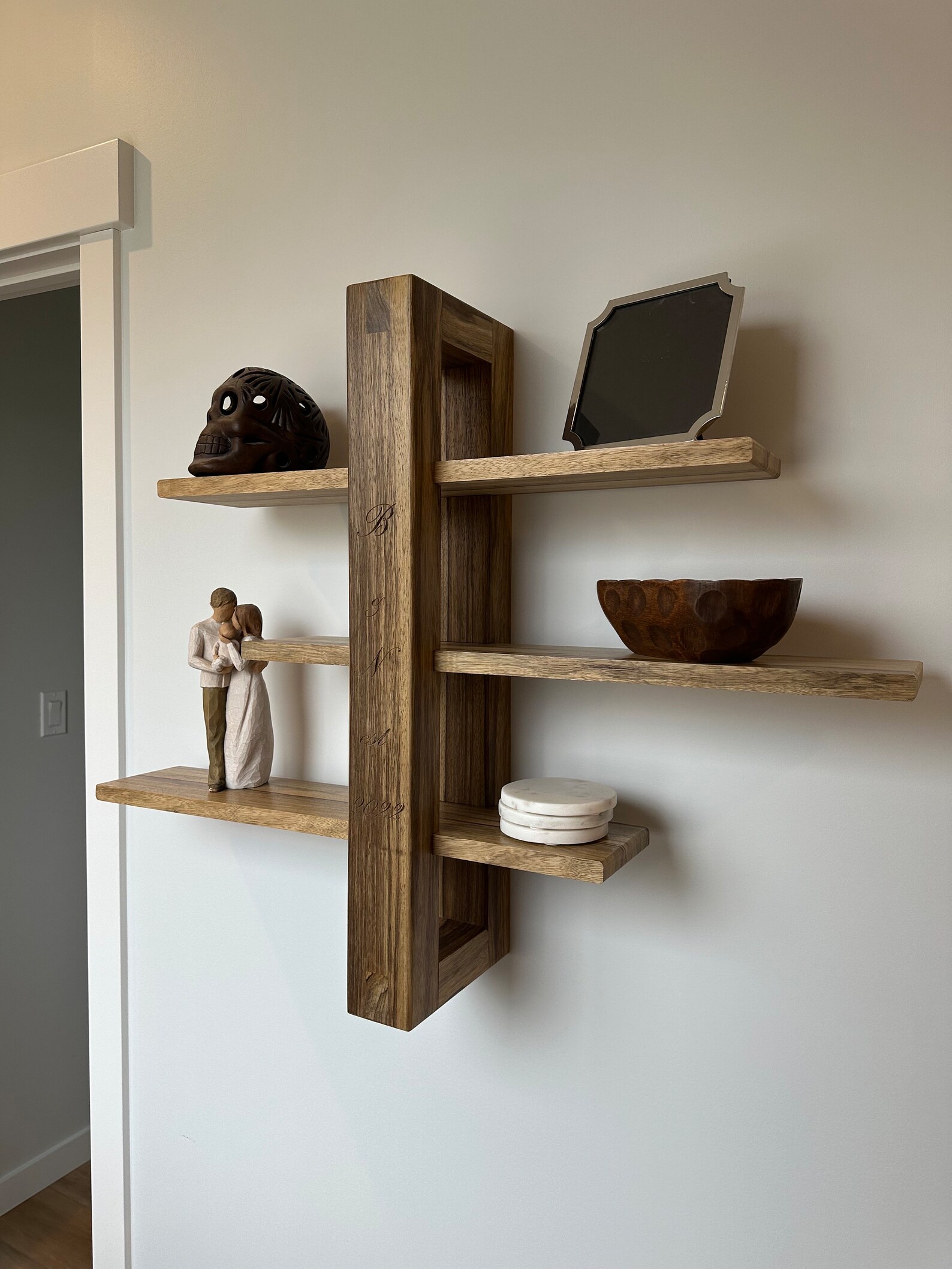 Modern Shift Shelf Adjustable Floating Shelf Custom Wall Decor Made in Canada - Etsy