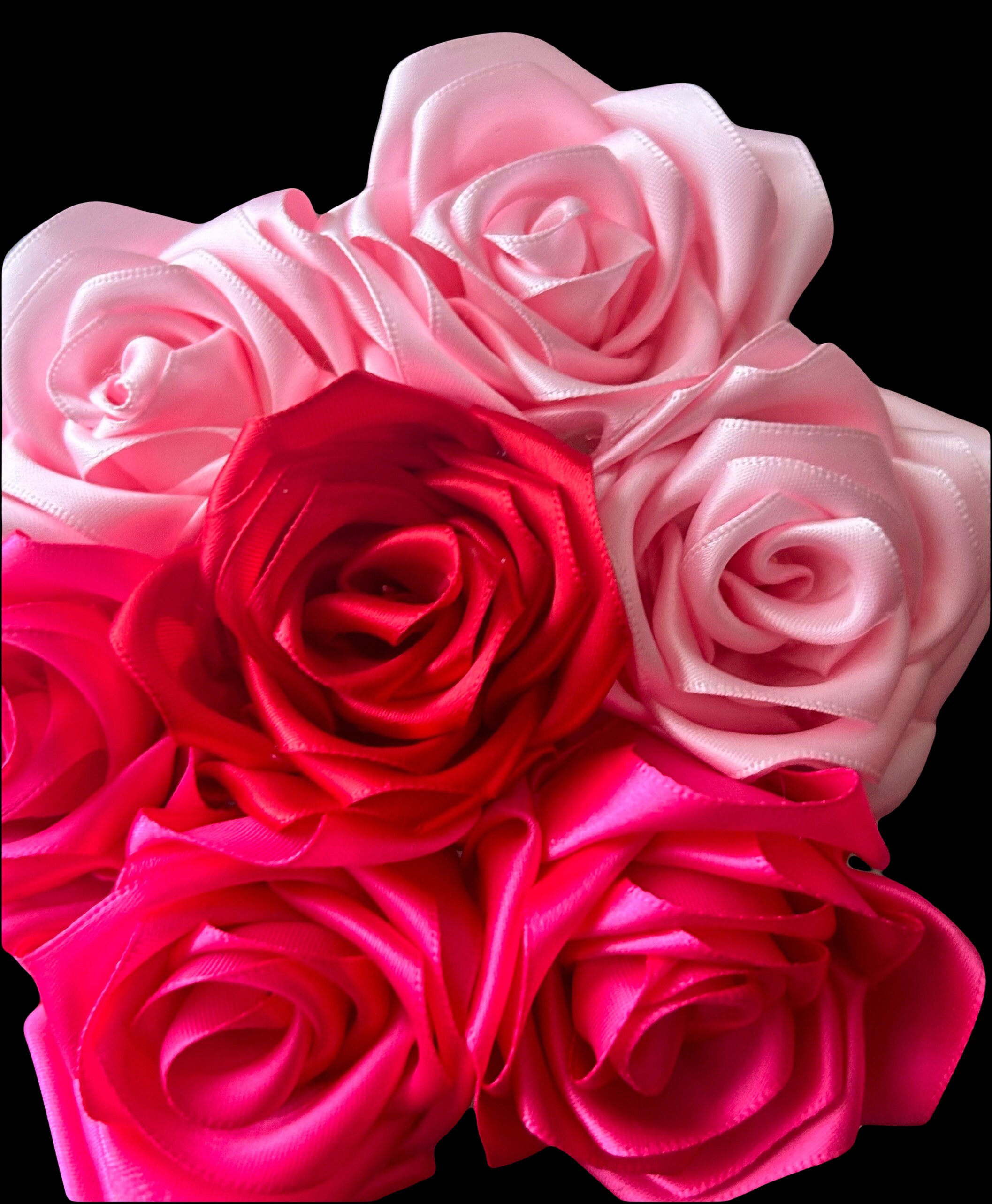Premade Ribbon Roses - Etsy