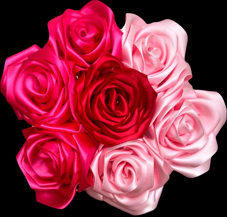 Premade Ribbon Roses - Etsy