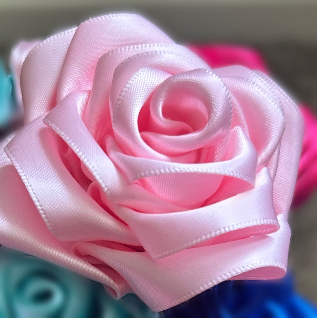 Premade Ribbon Roses - Etsy