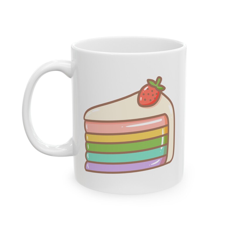 Colorful Gay Pride Kawaii Mug Cute Lgbtq Ceramic Cup Perfect T For