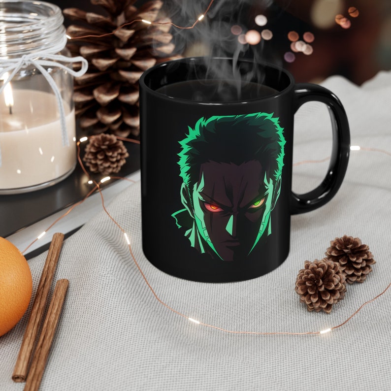 Anime Mug Roronoa Zoro Face Design, Unique One Red Haki Eye and One ...