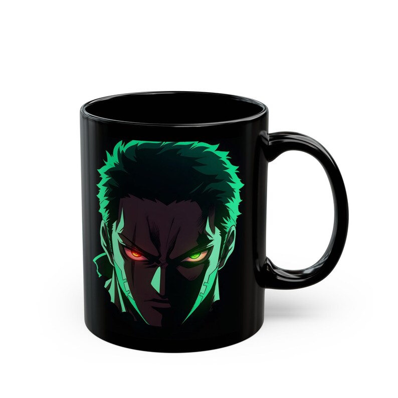 Anime Mug Roronoa Zoro Face Design, Unique One Red Haki Eye and One ...