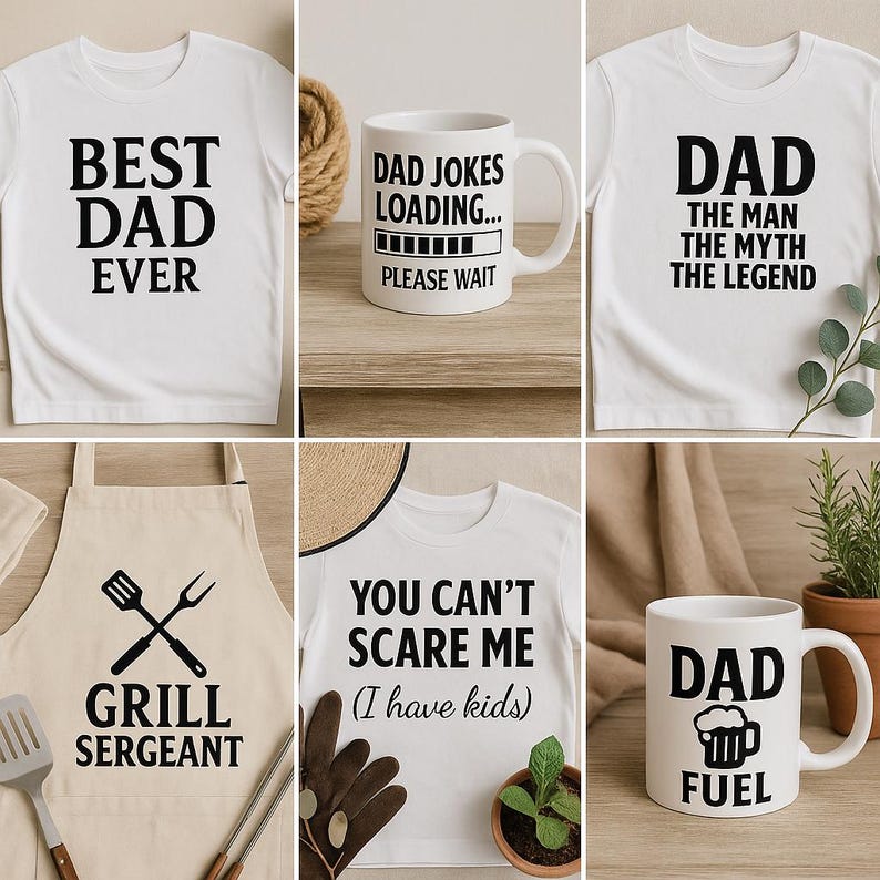 Father’s Day SVG Bundle | 6 Funny Dad SVG Designs | Best Dad Ever ...