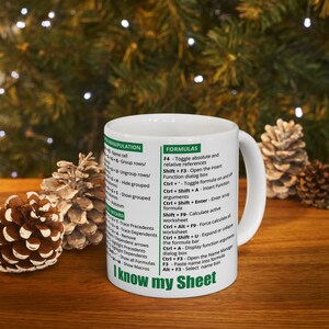 Excel Shortcuts Spreadsheet Office Mug Colleagues Coworker Funny Mugs ...