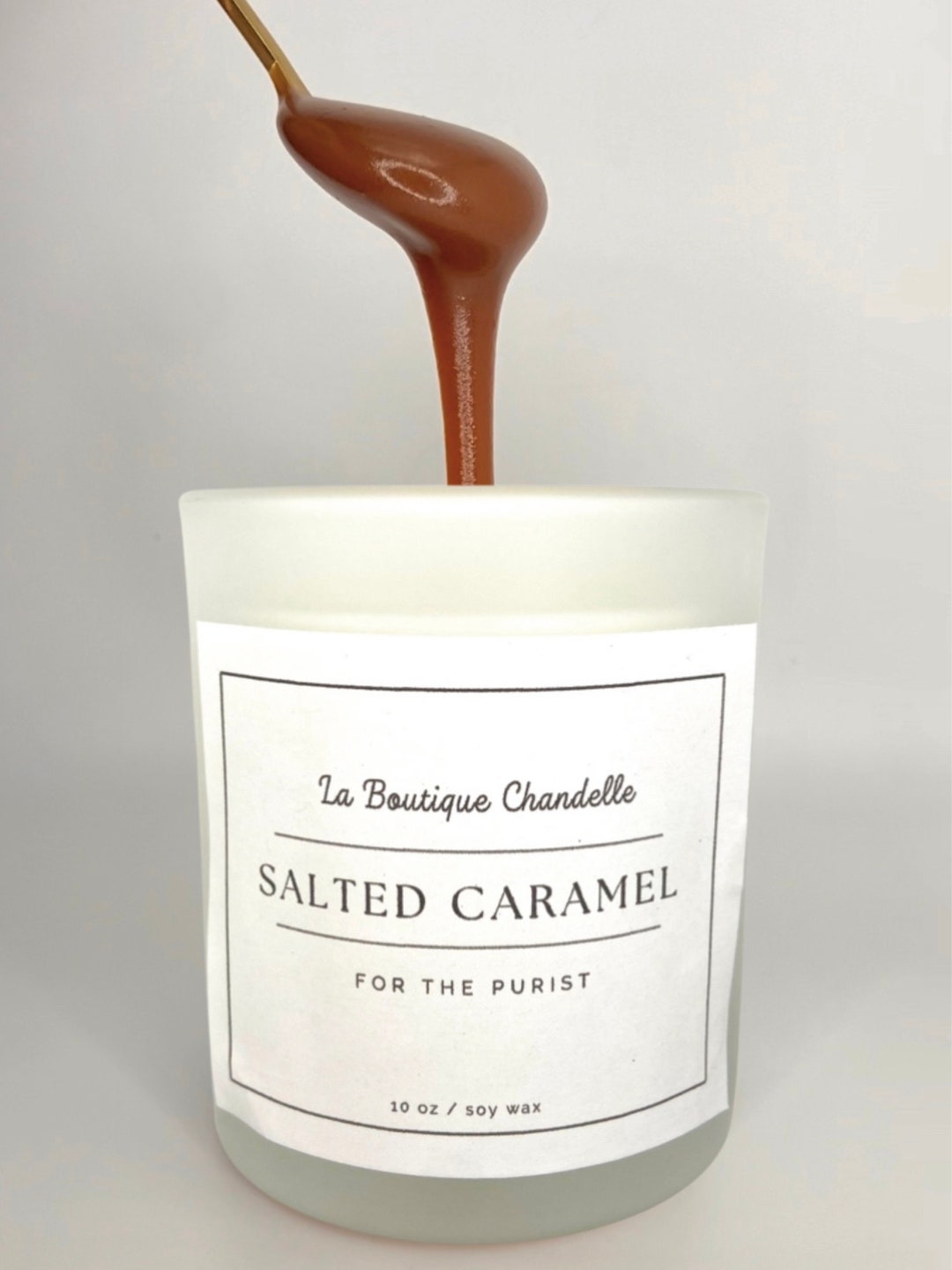 Salted Caramel Candle, Caramel Scented Candle, Natural Soy Wax Candle ...