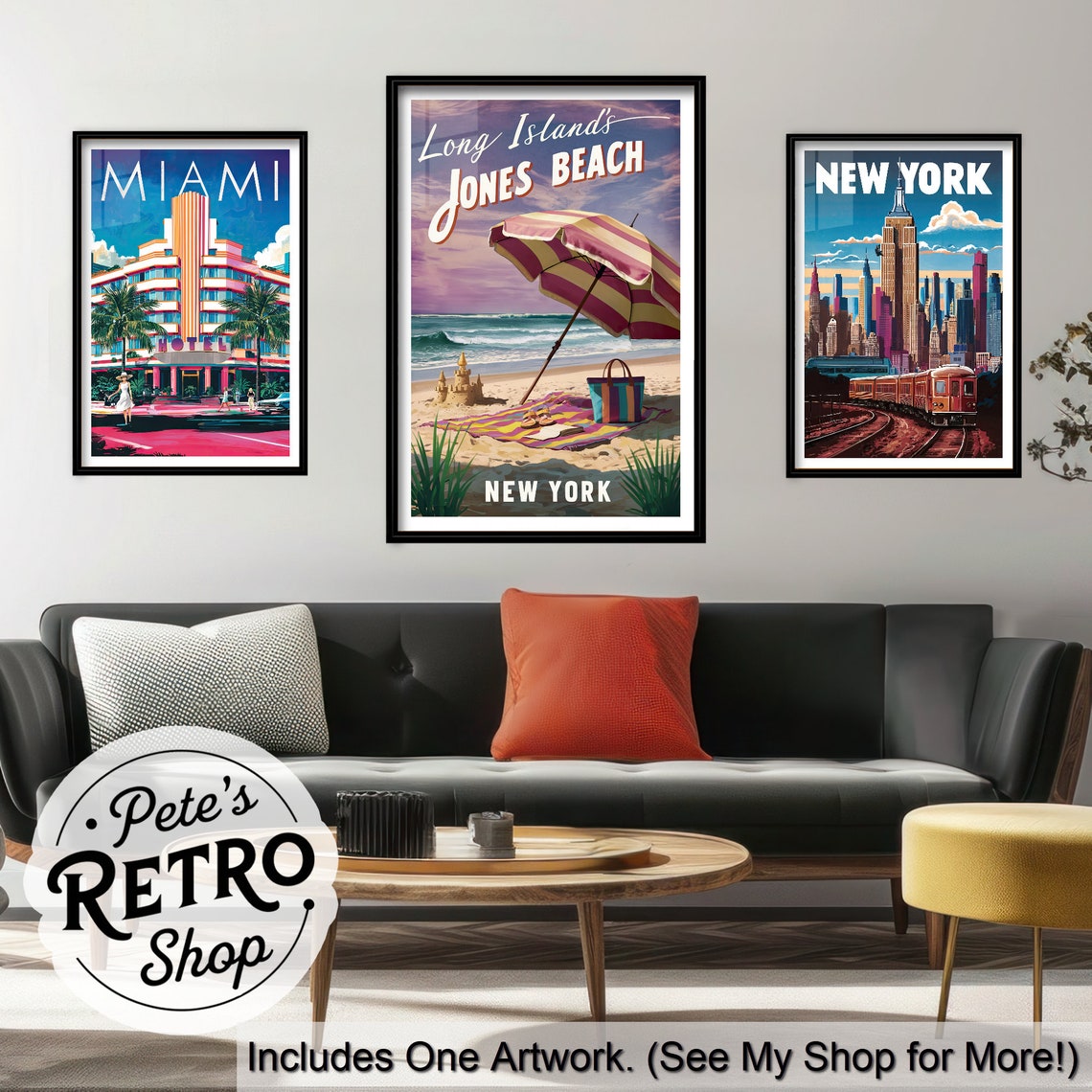 Long Island Retro Travel Poster or Canvas Print. New York Beach ...