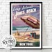 Long Island Retro Travel Poster or Canvas Print. New York Beach ...