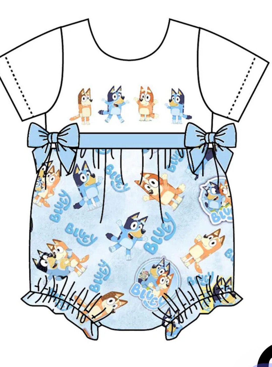 Embroidered Disney Bluey Bubble Outfit - Etsy
