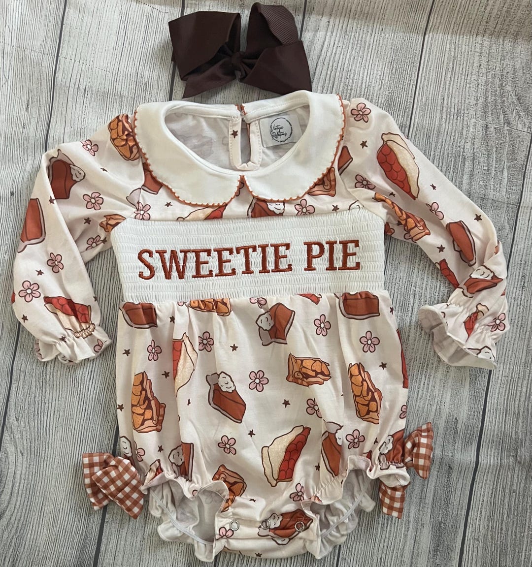 Smocked Fall Sweetie Pie Bubble Pie - Etsy