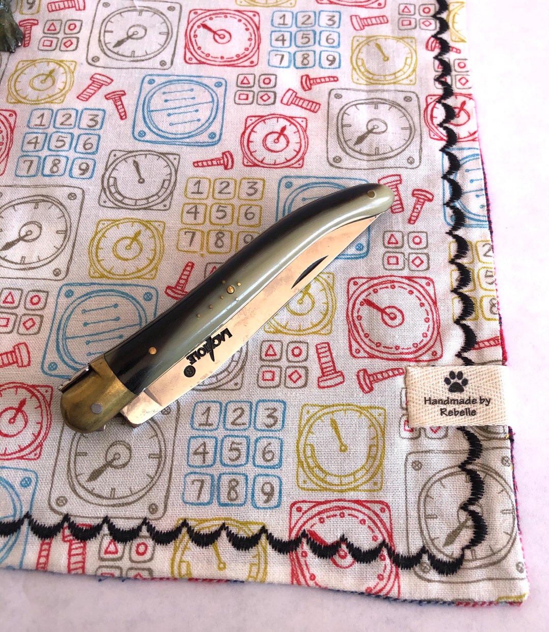 EDC Hank Gears Double Sided Embroidery Handkerchief, Tools and Screws ...