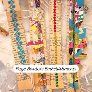Vintage Look Handmade Journal Border Page Embellishment for Old Fancy ...
