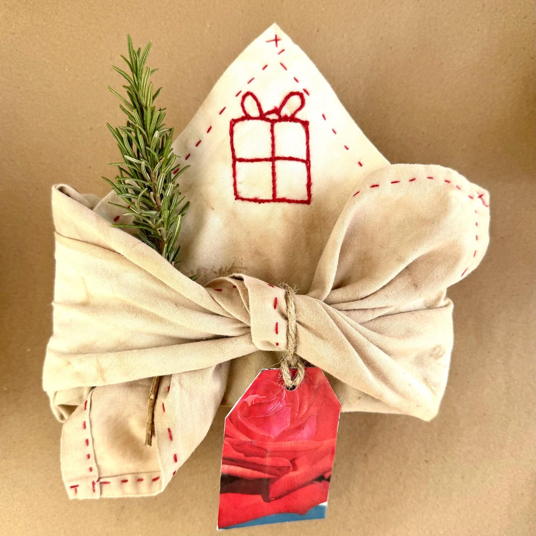 Zero Waste Gift Embroidered Gift Wrap for Reusable Gift Wrap Furoshiki ...