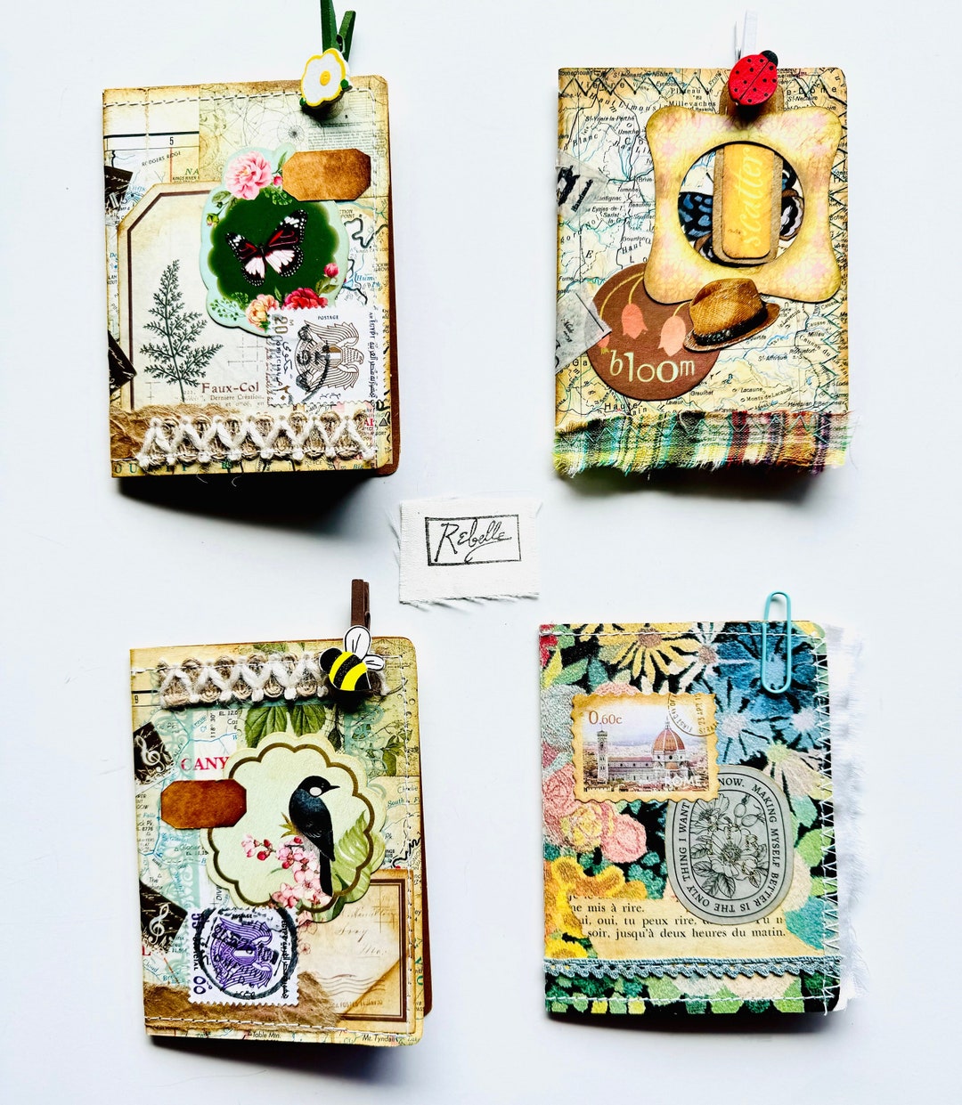 Mini Journal Notebook Handmade Mini Carnet Booklet Original Functional ...