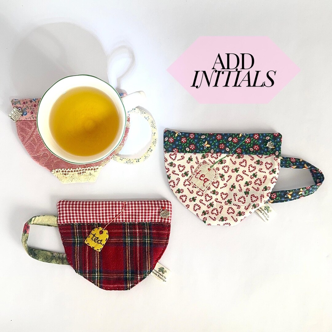 Personalized Teacup Coaster With Initial Tea Coaster Gift for Friend ...