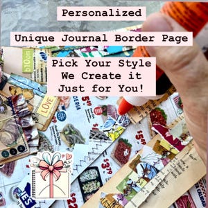 Vintage Look Handmade Journal Border Page Embellishment for Old Fancy ...