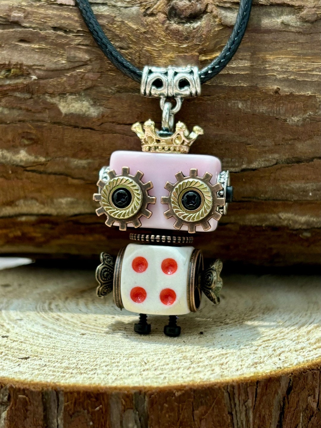 Handmade Steampunk Robot /keychain/necklace Robot/key Decor/car ...