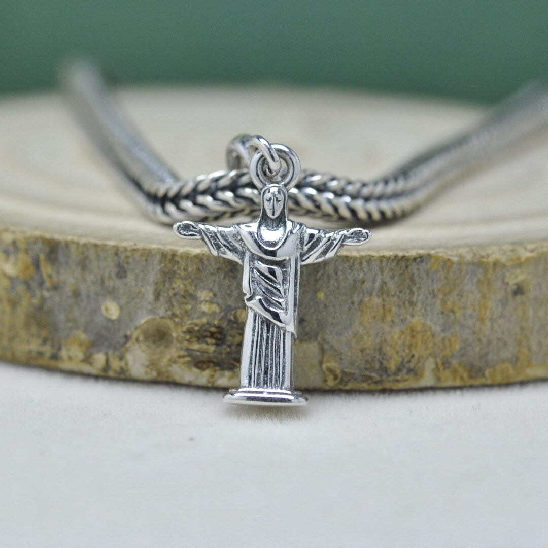 925 Sterling Silver Jesus Cross Dangle Charm: Fits Pandora Compatible ...