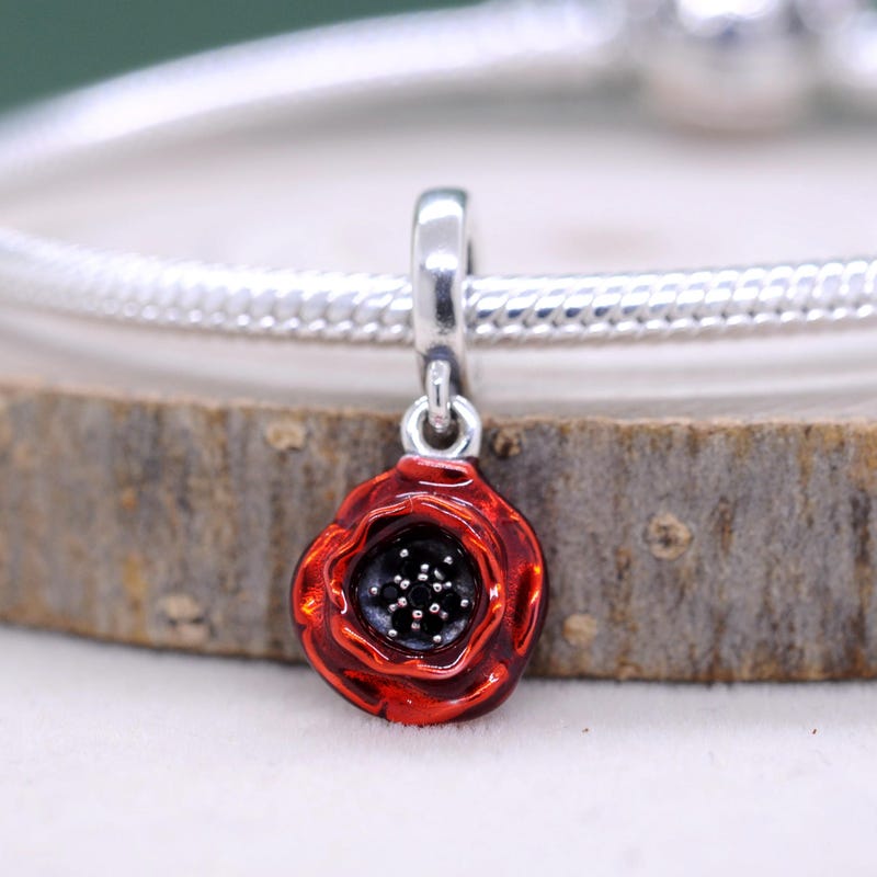 Poppy Pandora Charms - Etsy UK