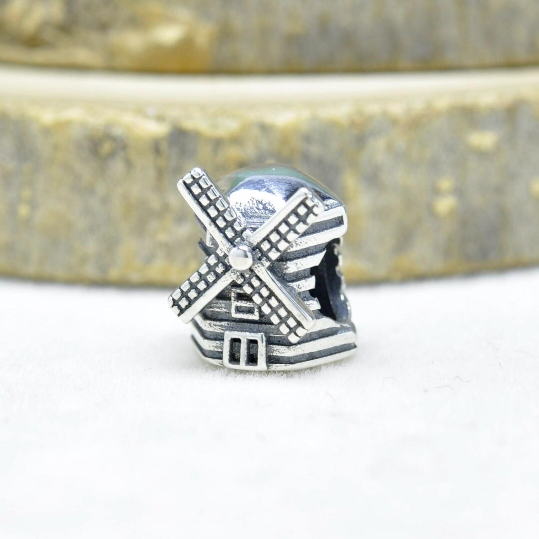 Sterling Silver Windmill Charm for Charm Bracelets - Etsy