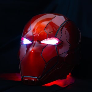 Red Hood Cosplay Helmet – Wearable Mech Mask, Futuristic Costume Prop ...