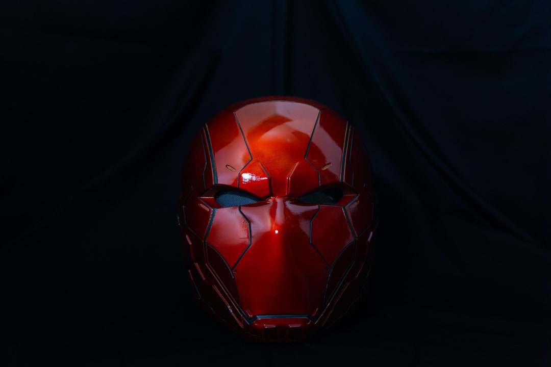 Red Hood Cosplay Helmet – Wearable Mech Mask, Futuristic Costume Prop ...