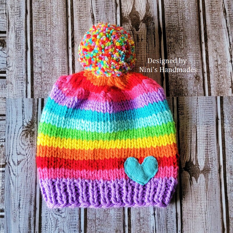 Rainbow Hat - Etsy