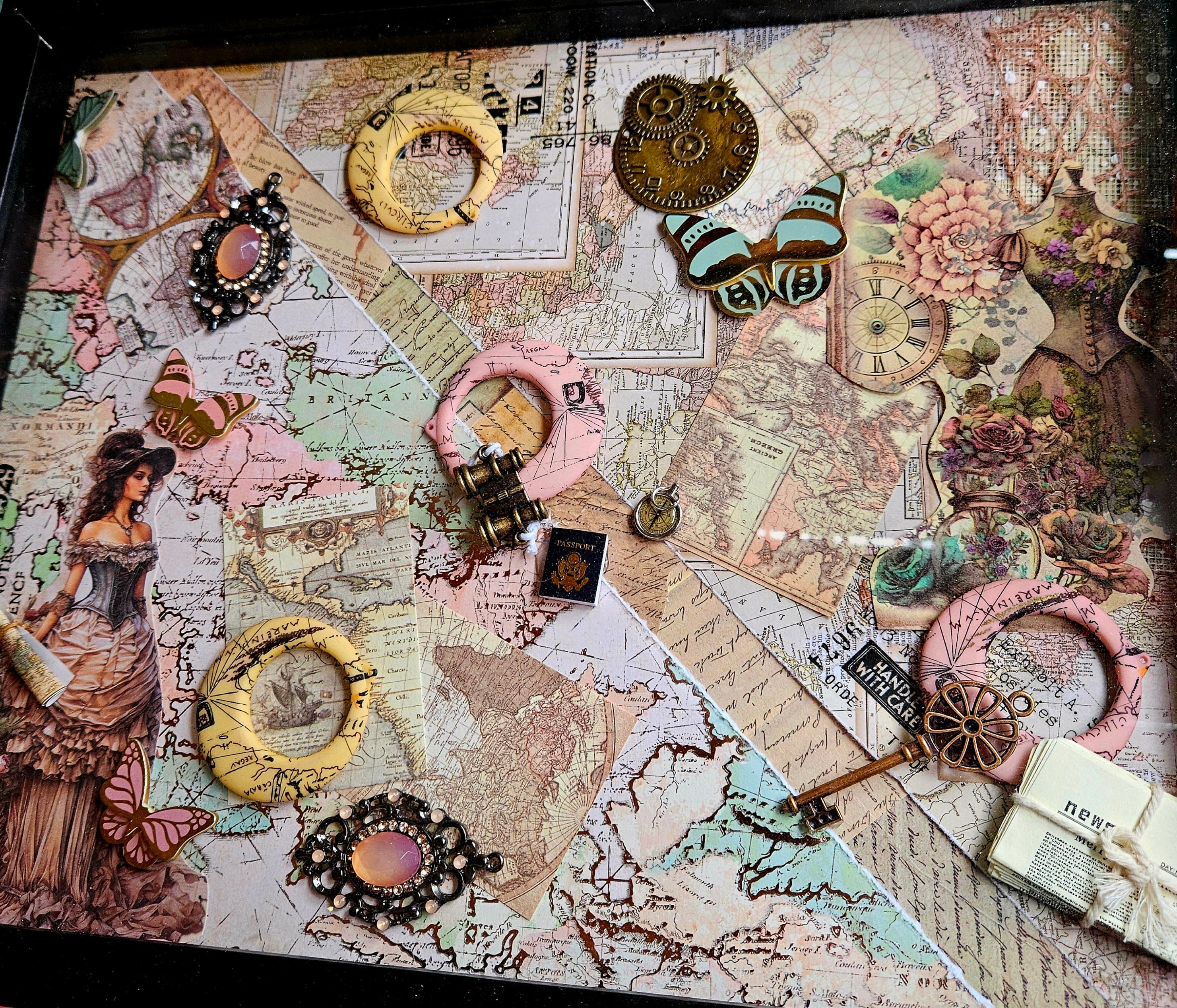 Maps Shadow Box - Etsy