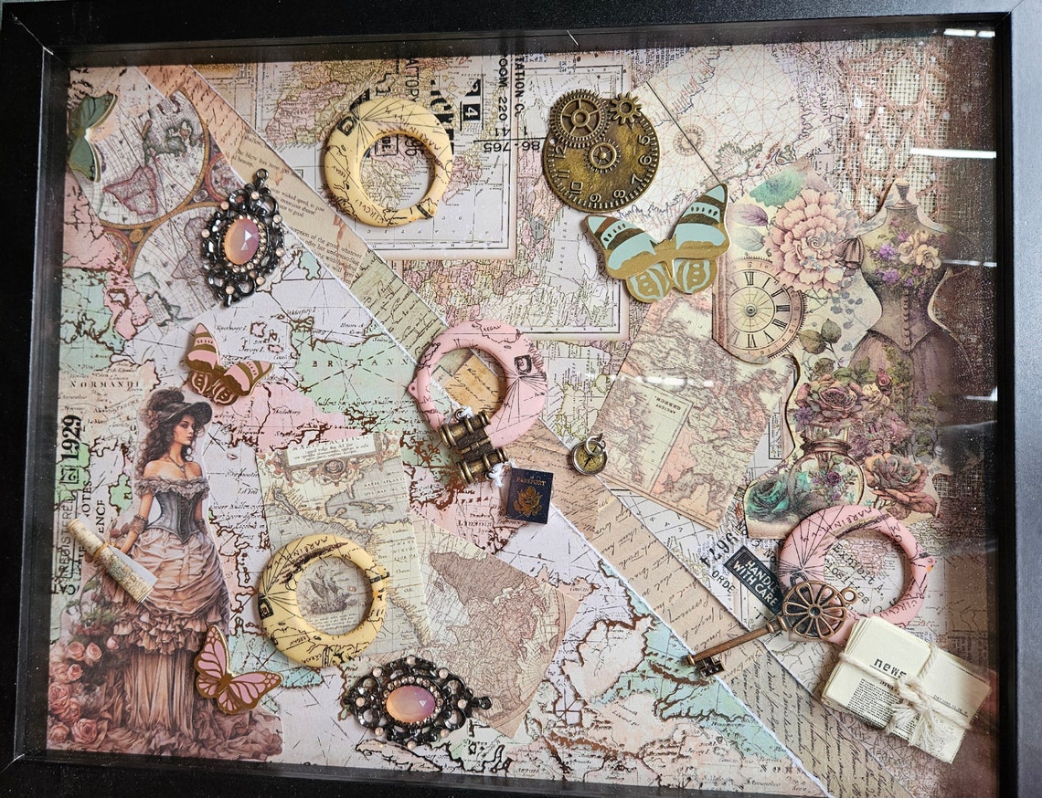 Maps Shadow Box - Etsy