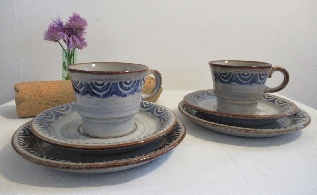 Danish Ceramic Brutalist Rotna Tea or Coffee Cups From Danish Workshop ...