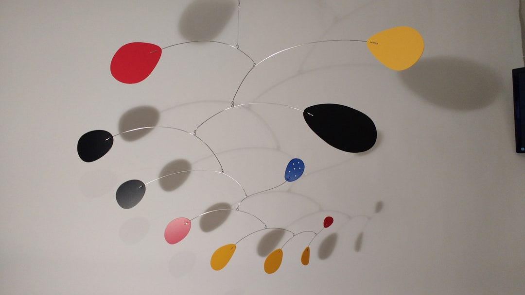 Lustron ML 42"w X 25"h Red Black Dk.blue Yellow Modern Art Mobile ...