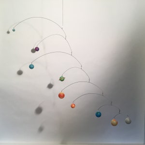 9 Planets Mobile W/spinners Hanging Art Sculpture Kids Home Decor ...