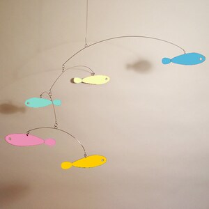 Modern Hanging FISH Art Sculpture Bluefish S Mobile Nursery - Etsy