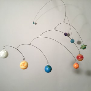 9 Planets Mobile Glow in the Dark Night Glowing Children's Room Nursery ...