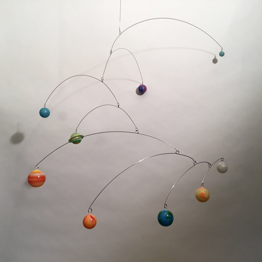 Planets 9 Mobile with Pluto Science Glow in the Dark Modern Nursery ...