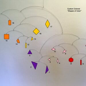 Modern Art Mobile Recycled Translucent Acrylic "shapes of Color ...