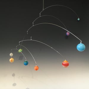 9 Planets Mobile W/spinners Hanging Art Sculpture Kids Home Decor ...