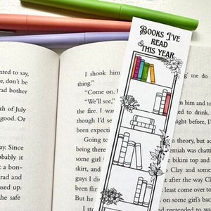 Book Tracker Book Mark Digital Download - Etsy