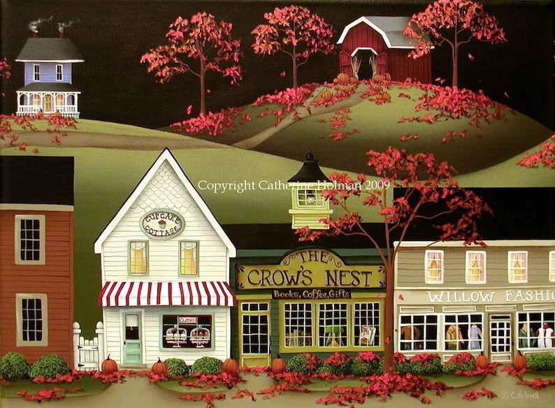 Folk Art Print Copper Springs - Etsy