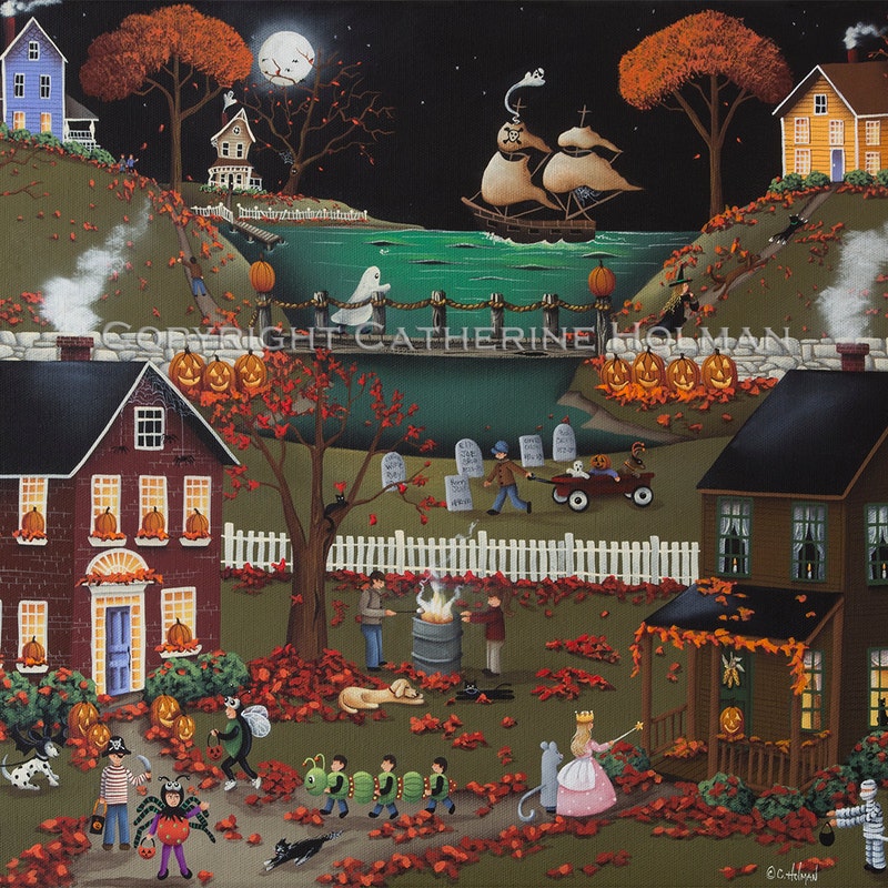 Halloween Folk Art - Etsy