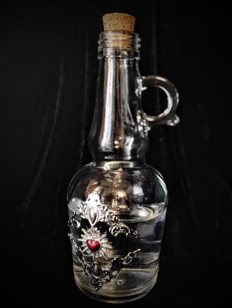 Sacred Heart Holy Water Glass Jug /flagon/bottle Religious Gift ...